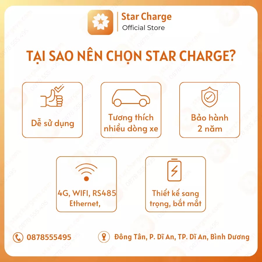 Sạc xe điện ô tô Jupiter 60 STAR CHARGE cổng 2CCS, Type 2 – CHÍNH HÃNG